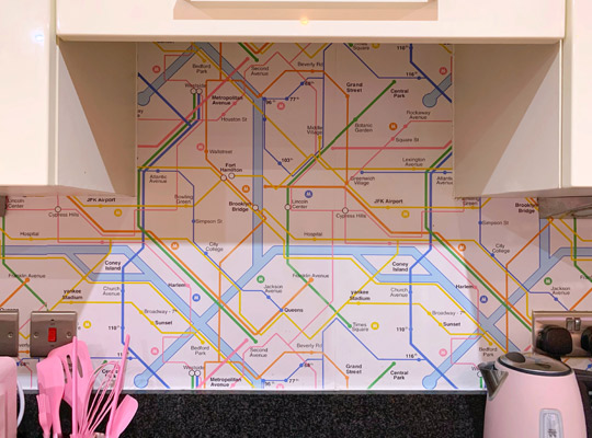 Pink/Tube-Map Kitchen Makeover | The Mummy Stylist